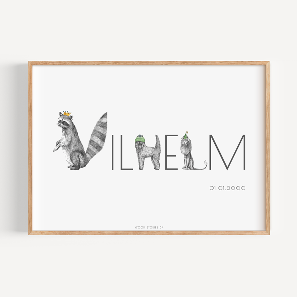 NAVNEPLAKAT - VILHELM – WOOD STORIES DK